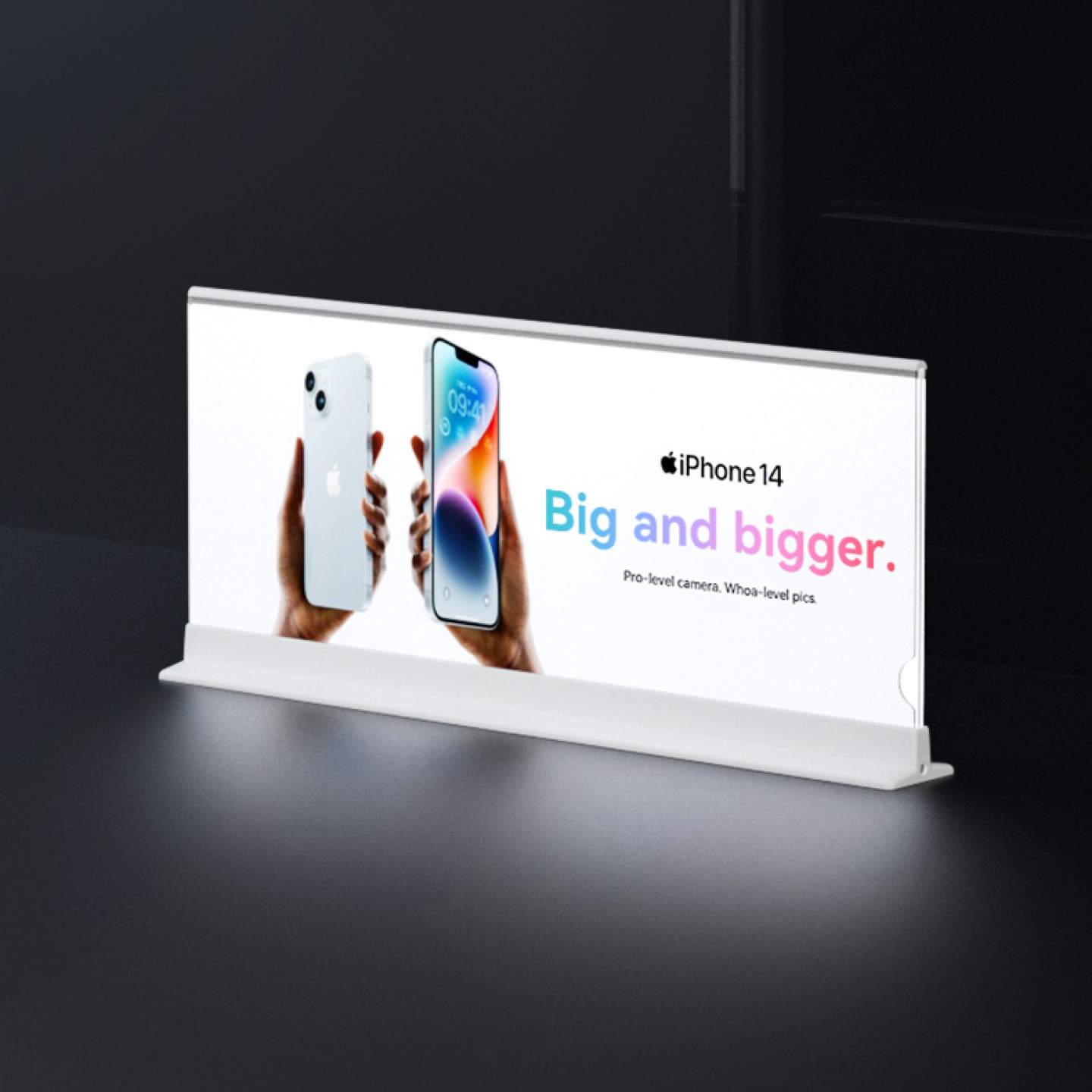 Desktop Slim Light Box (20" x 7") - Custom LED Light Box for Desktop Displays | 777Sign